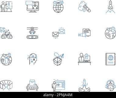Advancements line icons collection. Innovation, Progress, Development ...