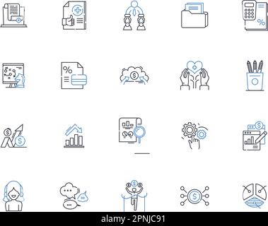 Scrutiny line icons collection. Examination, Analysis, Inspection ...