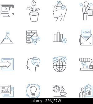 Rapid prototyping line icons collection. Innovation, Modeling, Development, Iteration ...