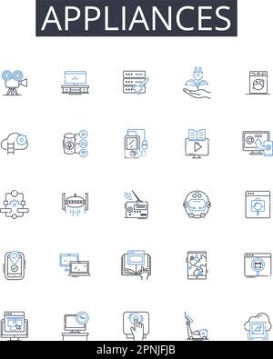 Hiatus line icons collection. Pause, Break, Interruption, Halt ...