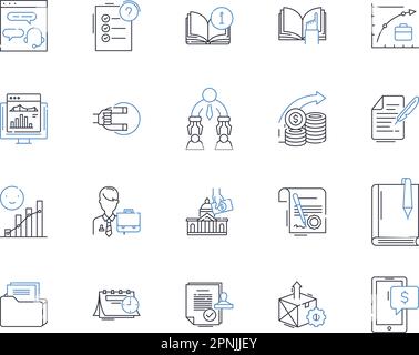 Risk analysis line icons collection. Probability, Vulnerability ...