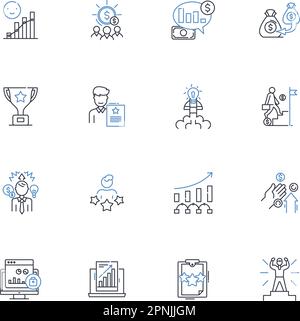 Expediency line icons collection. Swiftness, Efficiency, Rapidity ...