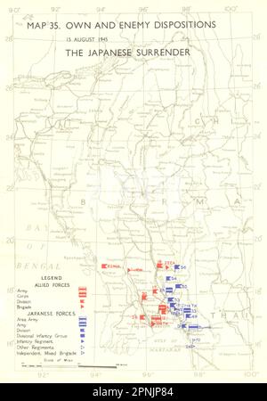 BURMA. May to Sep, 1945. Japanese Breakout across Pegu Yomas 1951 old ...