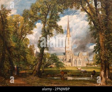 Painting of Salisbury Cathedral from the Bishop's Ground by John ...