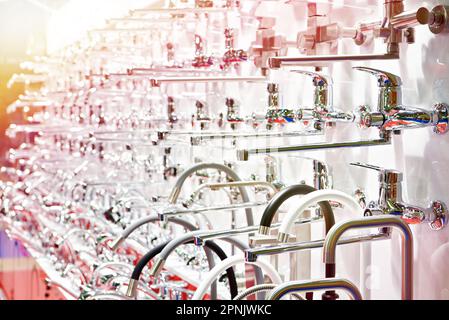 Kitchen Sink Faucets Display at Store Stock Photo - Alamy