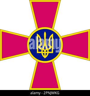 Emblem of the Ukrainian Armed Forces. Logo vector icon in flat style ...