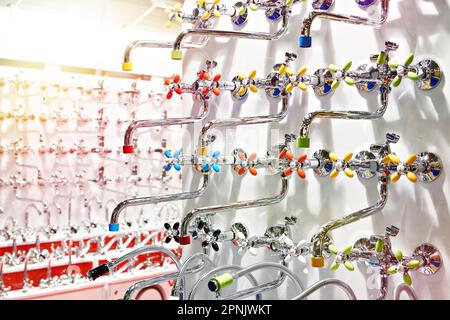 Water faucets in hardware store Stock Photo - Alamy