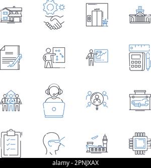 Eccentric line icons collection. Unconventional, Quirky, Odd, Unique ...