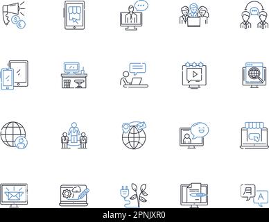Rapport line icons collection. Connection, Trust, Bonding, Harmony ...