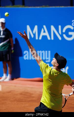 Jannik Sinner in action during his match against Ben Shelton on day six ...