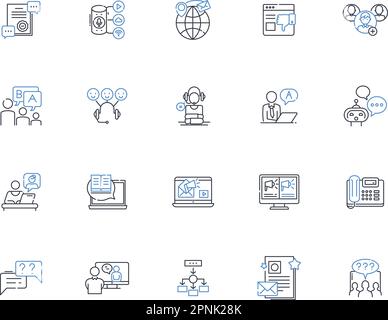 Verbalization line icons collection. Articulation, Verbalization ...