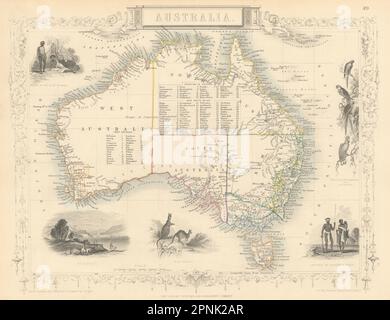 AUSTRALIA. no Queensland (est 1859). Showing Goldfields. TALLIS/RAPKIN ...