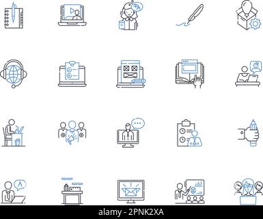 Labor force line icons collection. Employment, Workforce, Job, Laborers ...