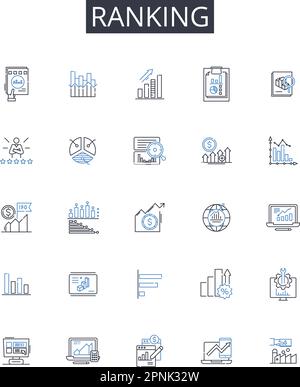 Categorizing line icons collection. Grouping, Sorting, Classifying, Ordering, Organization ...