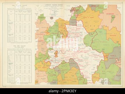 LONDON WATER SUPPLY. Metropolitan Water Board. Pumping Stns Reservoirs ...