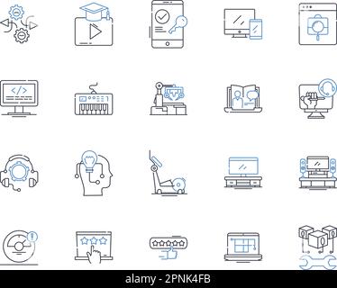 Contraptions line icons collection. Gadgetry, Rube Goldberg, Ingenious ...