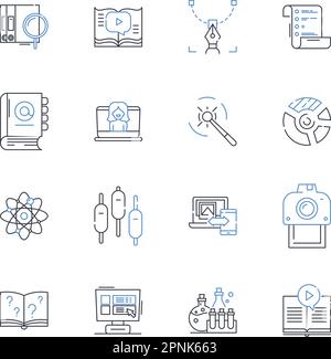 Symbolism line icons collection. Metaphor, Allegory, Iconography ...
