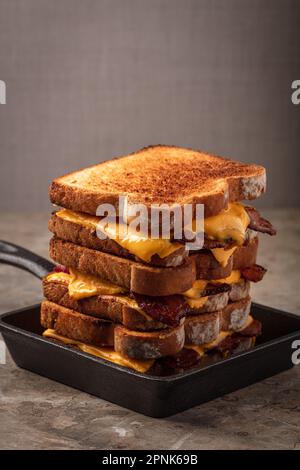 Grilled cheese on small pan Stock Photo - Alamy