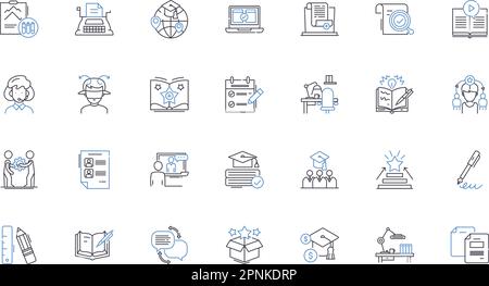 Experience and know-how line icons collection. Proficiency, Expertise ...