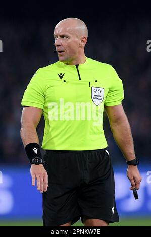 Referee Szymon Marciniak looks on during the UEFA Champions League 2025 ...