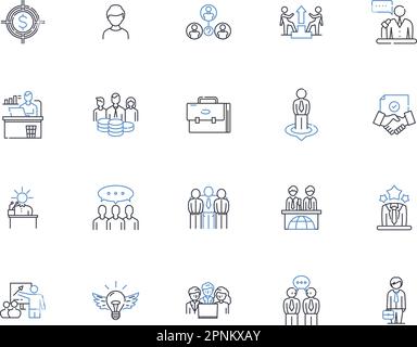 Order line icons collection. Command, Directive, Arrangement, Organization, System, Structure ...