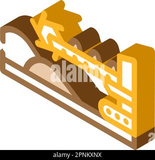 stacker reclaimer steel production color icon vector illustration Stock ...