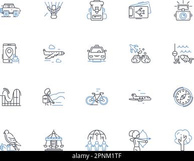 Evolvement line icons collection. Advancement, Growth, Transformation ...