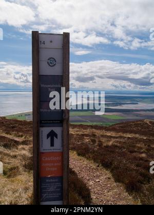 Start of black singletrack mountain bike trail, Golspie, Sutherland ...