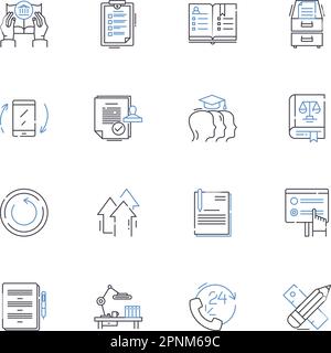 Project milests line icons collection. Progress, Achievement, Success, Milest, Accomplishment ...