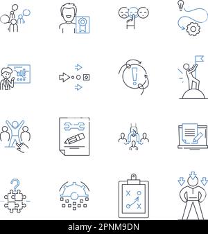 Advancements line icons collection. Innovation, Progress, Development ...