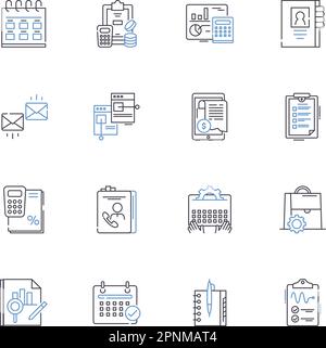 Timeline line icons collection. Progression, Chronology, Milests ...
