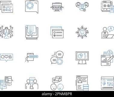Empowering and enabling line icons collection. Motivate, Encourage ...