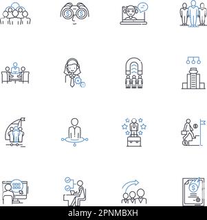 Empowering line icons collection. Strength, Courage, Inspiration ...