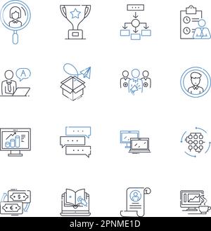 Habits line icons collection. Discipline, Routine, Consistency ...