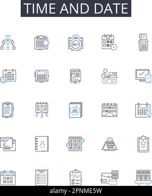 Duration line icons collection. Length, Span, Period, Term, Timeframe ...
