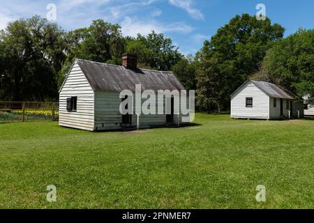 Charleston, South Carolina, USA - April 10, 2023: Slave Cabin at the historic Magnolia ...