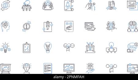 Breakthrough line icons collection. Innovation, Discovery, Progress ...