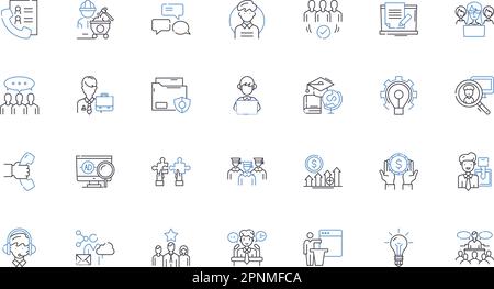 Task prioritization line icons collection. Time-management, Priority, Urgency, Deadline ...