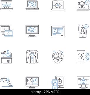 Tokens line icons collection. Blockchain, Cryptocurrency, Decentralized, Digital, Ethereum ...