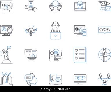 Project milests line icons collection. Progress, Achievement, Success, Milest, Accomplishment ...
