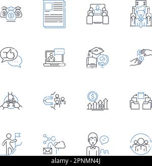 Capability line icons collection. Aptitude, Expertise, Proficiency ...