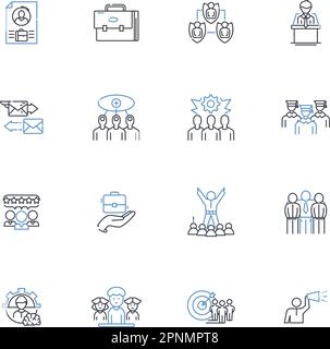 Execution line icons collection. Punishment, Death, Elimination ...