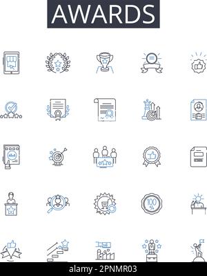 Accolades line icons collection. Recognition, Awards, Applause ...