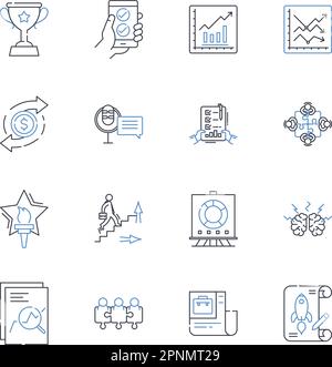 Evolvement line icons collection. Advancement, Growth, Transformation, Progression, Development ...