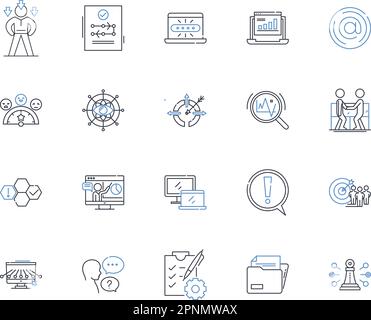 Collective education line icons collection. Collaboration, Learning ...