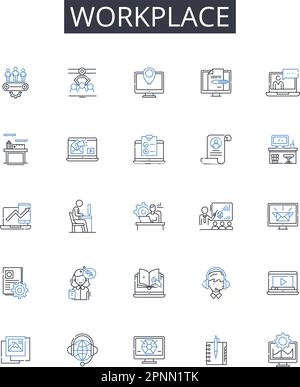 Labor Ground line icons collection. workforce, laborers, employment ...