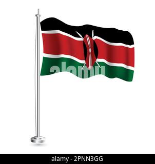 Flag of Kenya. Kenyan national banner and patriotic symbol. Official ...