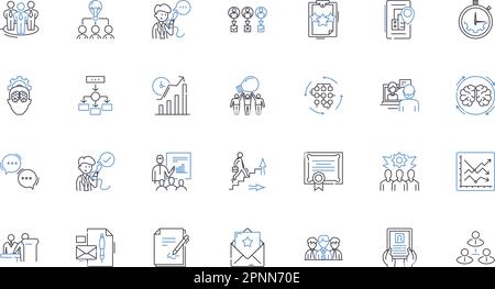 Ethical leadership line icons collection. Integrity, Responsibility ...