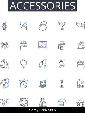 Add-ons line icons collection. Extensions, Plugins, Enhancements ...