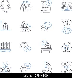 Academic enrichment line icons collection. Learning, Education ...